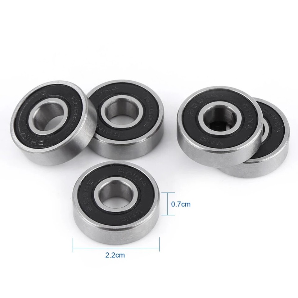 10Pcs Deep Groove 608RS Bearing Steel Bearing Ball Bearings 608-2RS | eBay