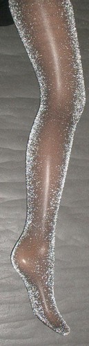 Silver Glitter Black Ladies Tights. 10-14 NEW Sparkly Pantyhose Party ...