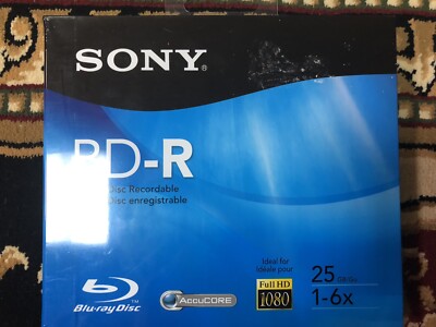 Sony Full HD 1080 Recordable BD-R Blu-Ray Disc 25GB 1-6X | eBay