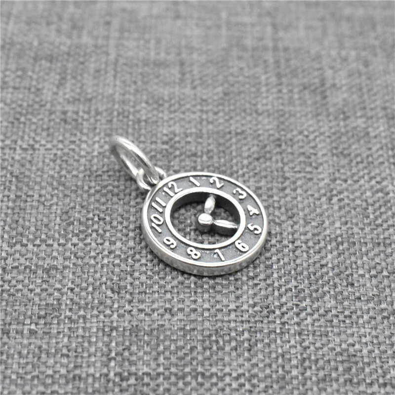4pcs of 925 Sterling Silver Clock Charm Pendant for Time Watch Bracelet ...