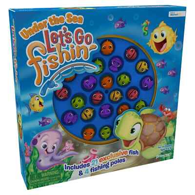 Under The Sea LET'S GO FISHIN' Fishing w/ Pole Motorized Game Board for ...