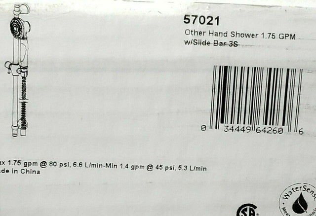 034449642606 - Delta Faucet 57021 Slide Bar Handshower Chrome for sale ...