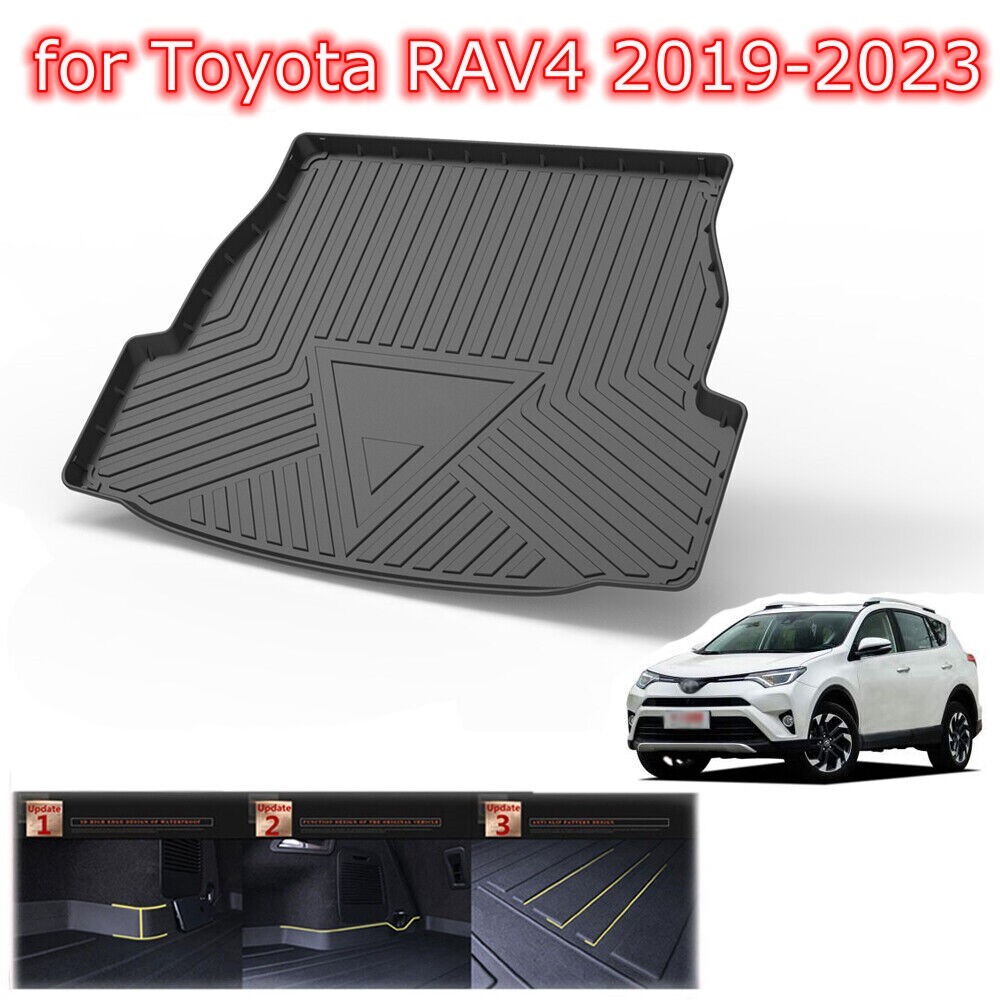 For 2019-2025 Toyota RAV4 Rear Cargo Trunk Liner Cover Mat Floor Carpet ...