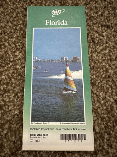 1998 AAA Florida Official State Highway Travel Road Map~Box BG1 | eBay