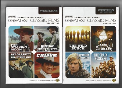TCM GREATEST CLASSIC FILMS WESTERN (DVD LOT OF 2 WITH 8 MOVIES IN 4 ...