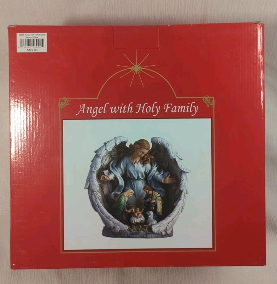 Guardian Angel Holy Family Nativity Scene Jesus Mary Christmas Statue ...