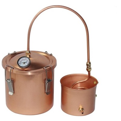 Durable Pure Copper Pot Still - 1.5 Gallon Capacity for Distilling ...