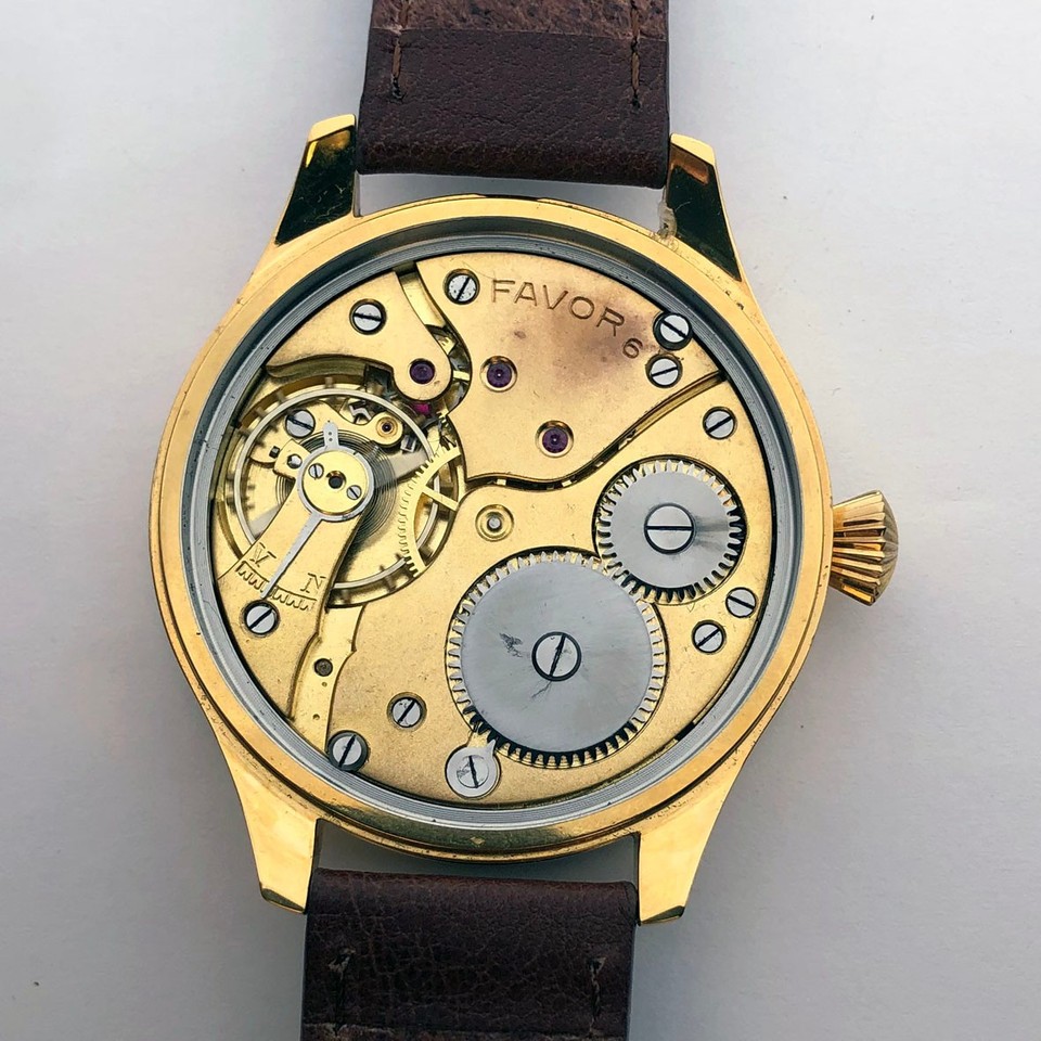 Rare BIG Mechanical Marriage Luxury Swiss Wristwatch FAVOR Steel Case ...