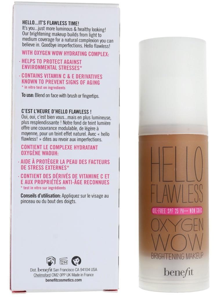 Benefit Hello Flawless Oxygen Wow Foundation Nutmeg SPF 25 / PA 30ml ...