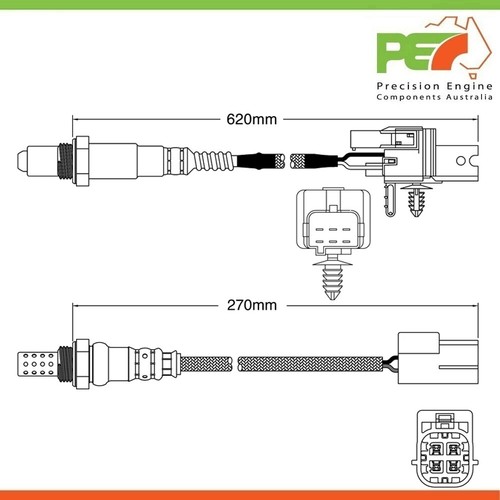 2x New * OEM * Pre-Cat & Post-Cat Oxygen Sensors For Nissan Navara 4.0L ...