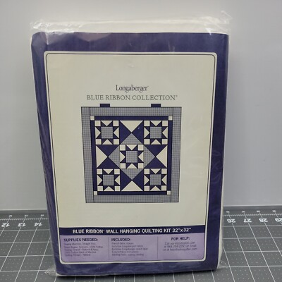 Longaberger OHIO STAR Blue Ribbon Fabric Wall Hanging QUILTING Sewing ...