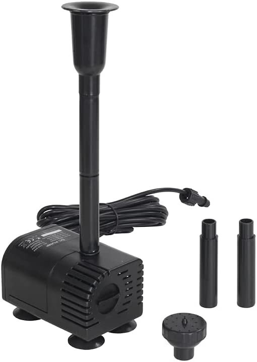 AEO Solar Water Pump KIT:DC Dry-Run Protect 185GpH Water Pump w/ 12W ...