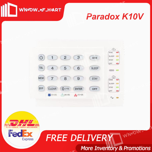 Paradox K10V 10-zone LED alarm display keypad Genuine FedEx or DHL ...