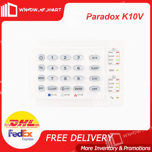 Paradox K10V 10-zone LED alarm display keypad Genuine | eBay
