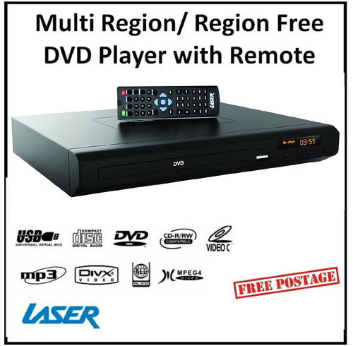 DVD Player all Region Free Multi USB CD Disc and MP3 Remote Control HD ...