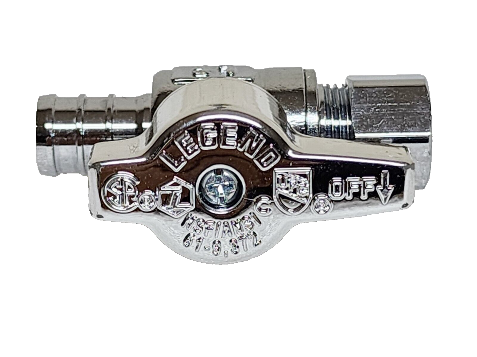 Legend Valve 1/2 PEX X 3/8" OD T-596NL No Lead Chrome Brass Stop Valve ...