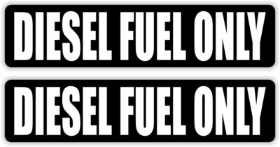 (pair) DIESEL FUEL ONLY Vinyl Stickers / Decals Labels / DEF Truck Gas ...