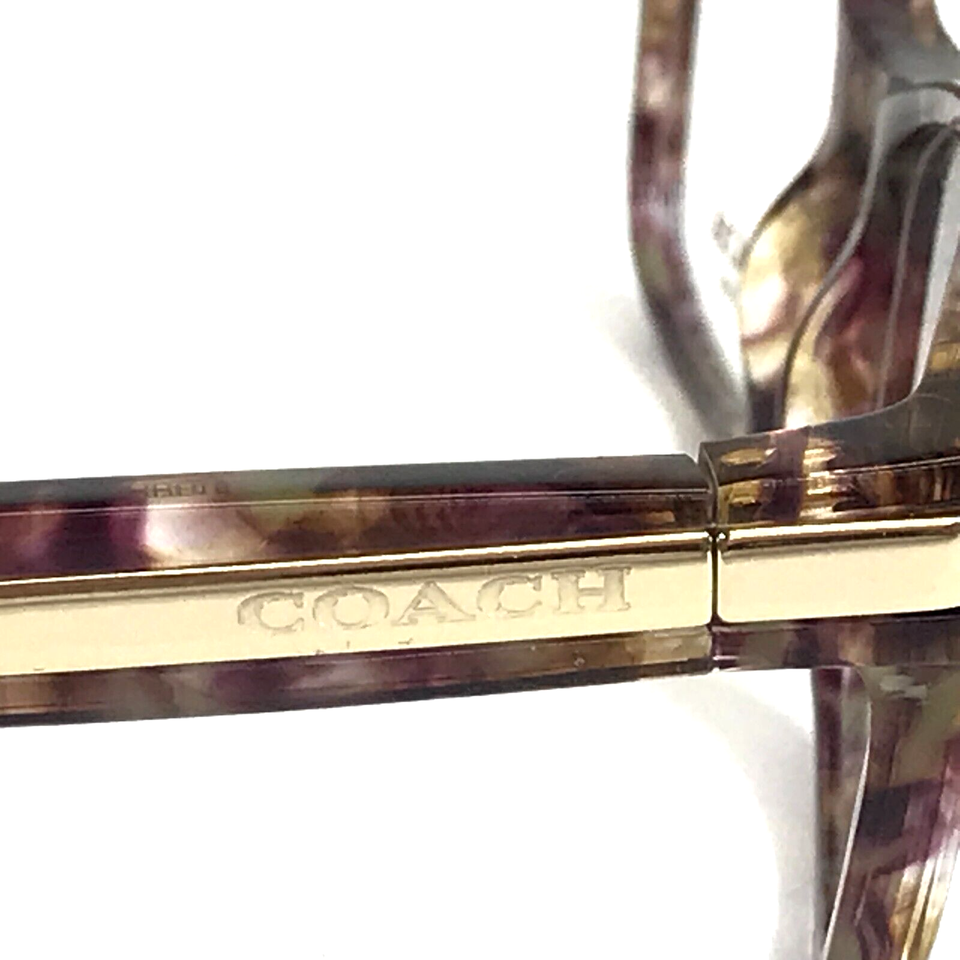 Coach Eyeglasses Frames HC6065 5287 Confetti Light Brown Gold Full Rim ...