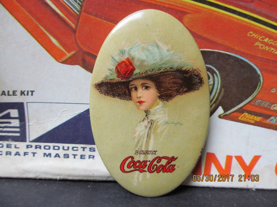 1910 COCA COLA COKE POCKET CELLULOID ADVERTISING MIRROR J.B CARROLL ...