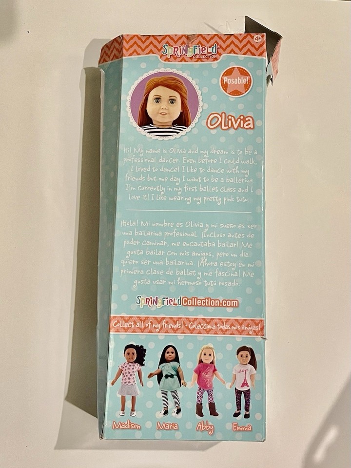 Springfield Collection 18" doll - Olivia - new in box (box opened as ...