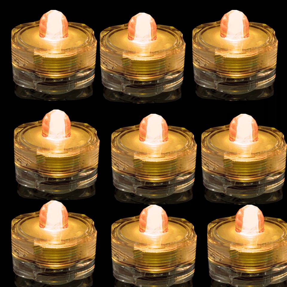 4 10 20 30 40 50 60 Bright LED Floral Tea Light Submersible Floral ...