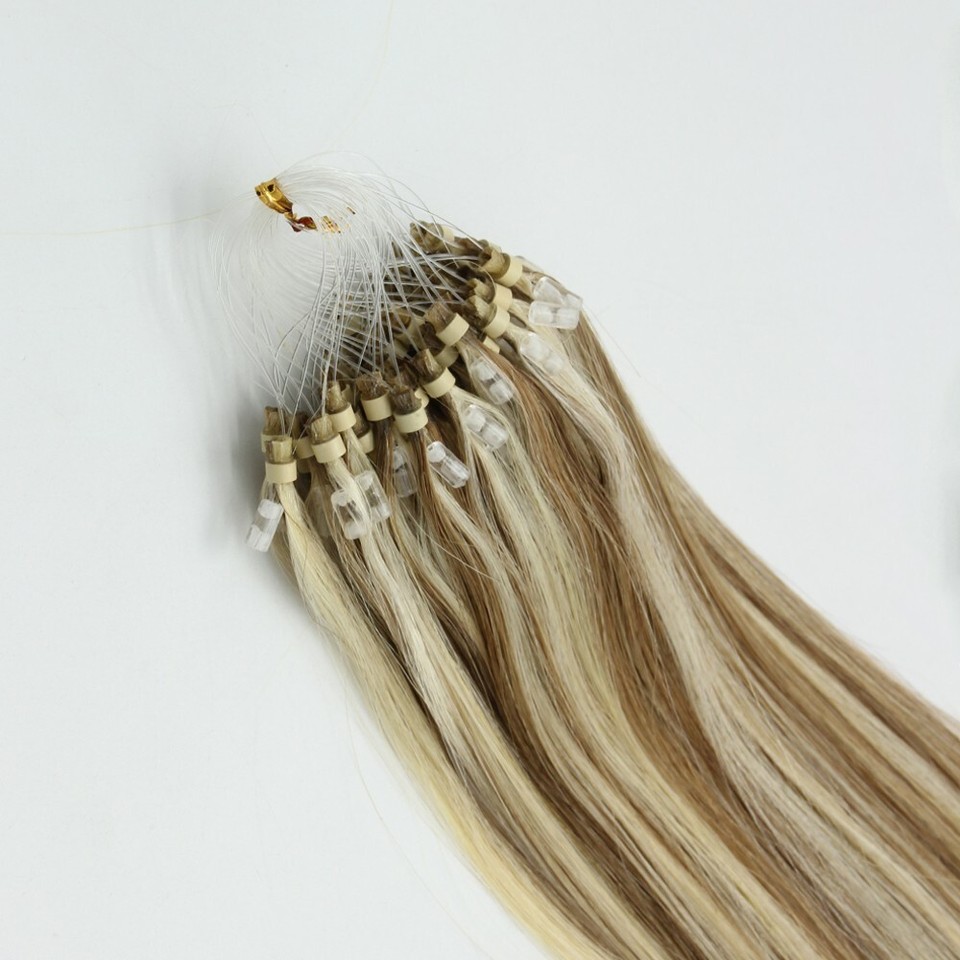 Micro Ring Beads Link Hair Extensions Easy Loop Micro Loop 100% Remy ...