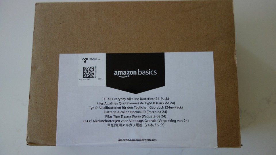 amazon basics D cell Alkaline Everyday Batteries (24-Pack) Exp. 2027-01 ...