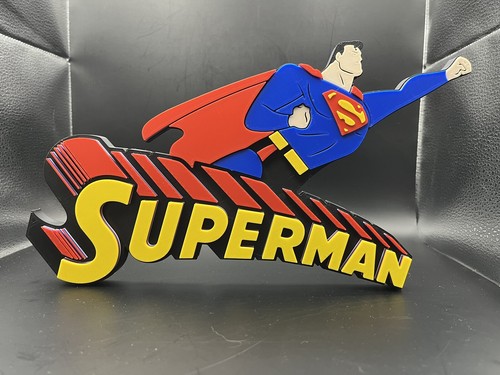 Superman Logo Sign Display | 3D Wall Desk Shelf Art | eBay