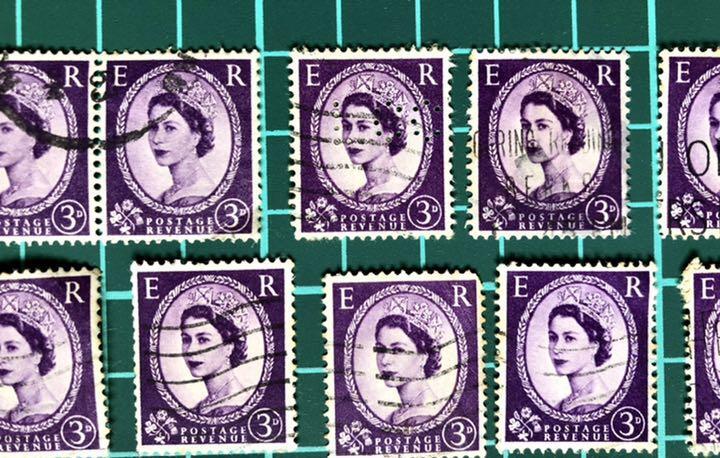 Queen Elizabeth II stamps, blue, 43 vintage stamps. | eBay