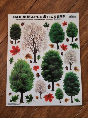 Tree Stickers Oak & Maple Creative Imaginations 8x10 Sheet Vintage ...