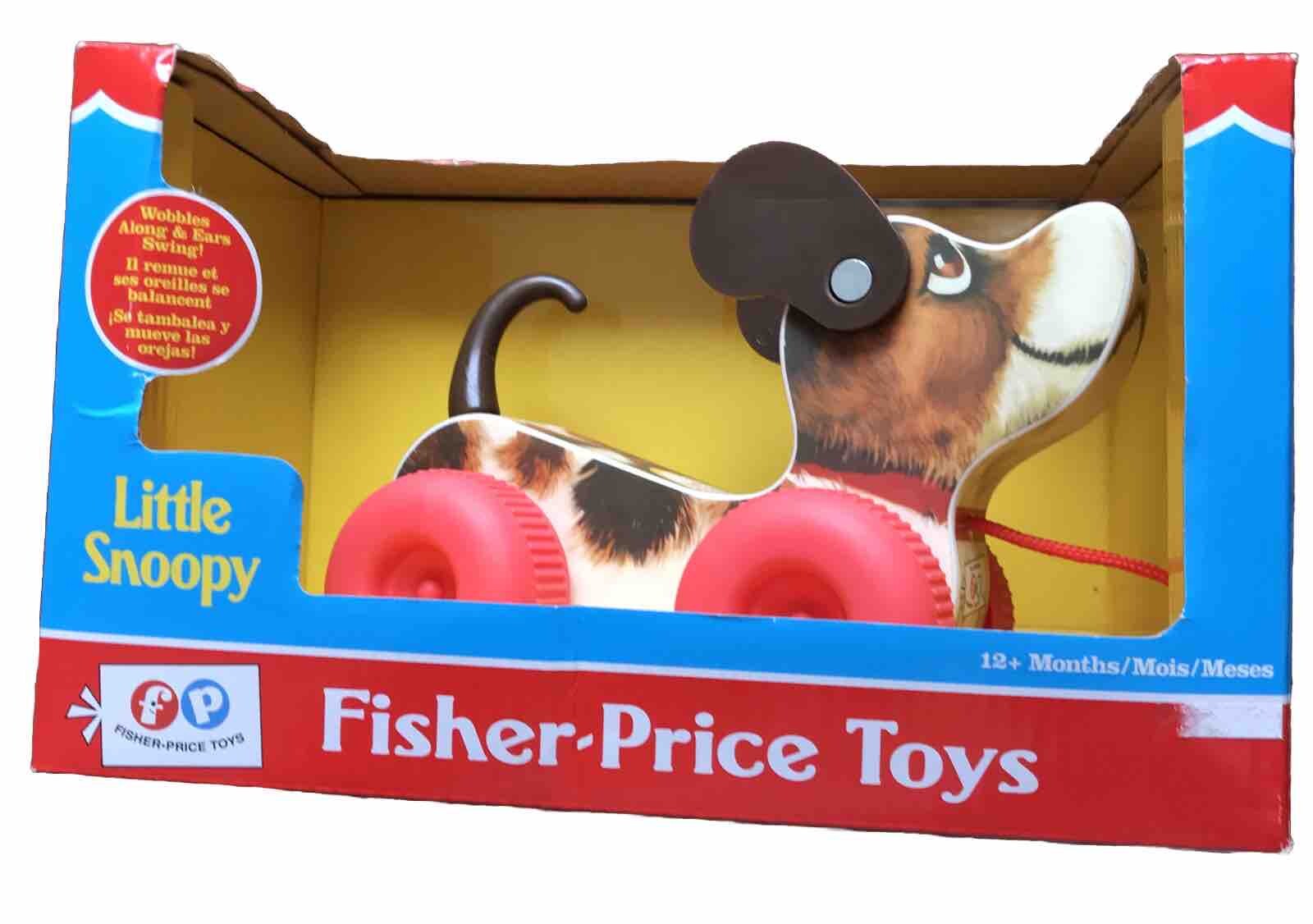 Fisher-Price Little Snoopy Pull Toy in Original Box - New, Free Shipping