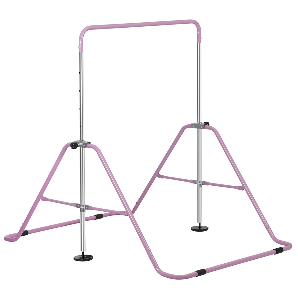 Folding Gymnastic Horizontal Bars Equipment Adjustable Height Junior ...