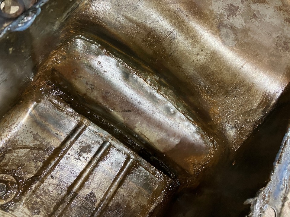 Buick-Oldsmobile-Pontiac 215 aluminum V8 modified oil pan 1961 1962 ...