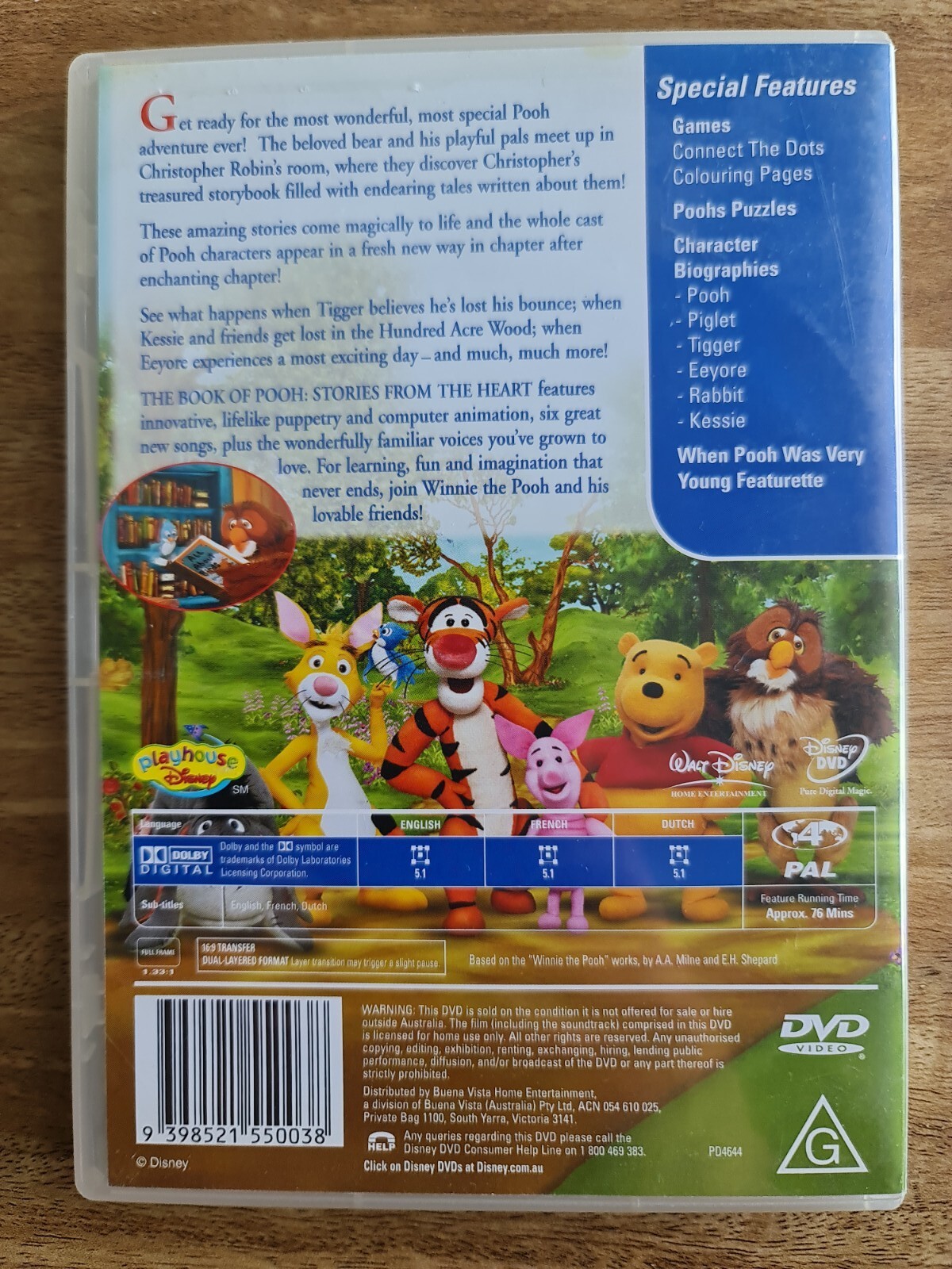 Disney's - Book Of Pooh - Stories From The Heart (DVD region 4) - VGC ...