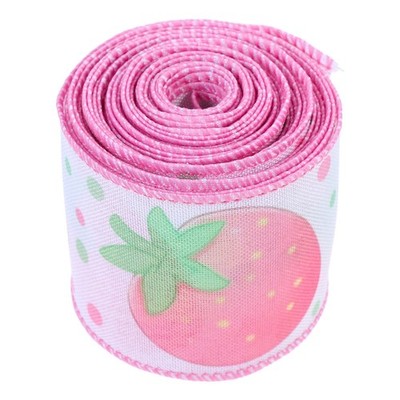 1 Roll Summer Fruit Ribbon For Present Wrapping Strawberry Ribbon For ...