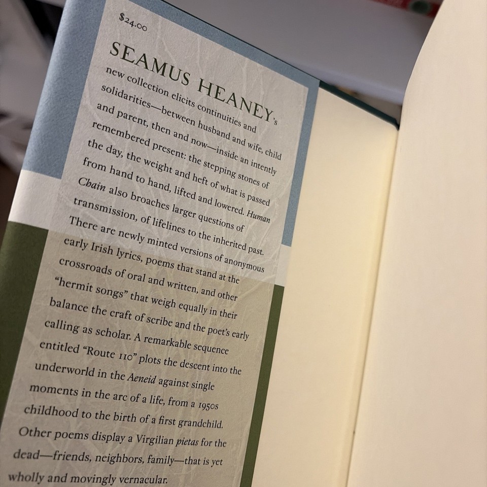 Seamus HEANEY / Human Chain 1st Edition 2010 | eBay