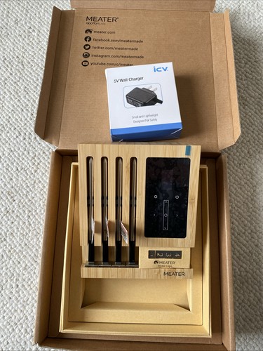 New Meater Block Wireless 4 Probe Smart Meat Thermometer with Wall ...