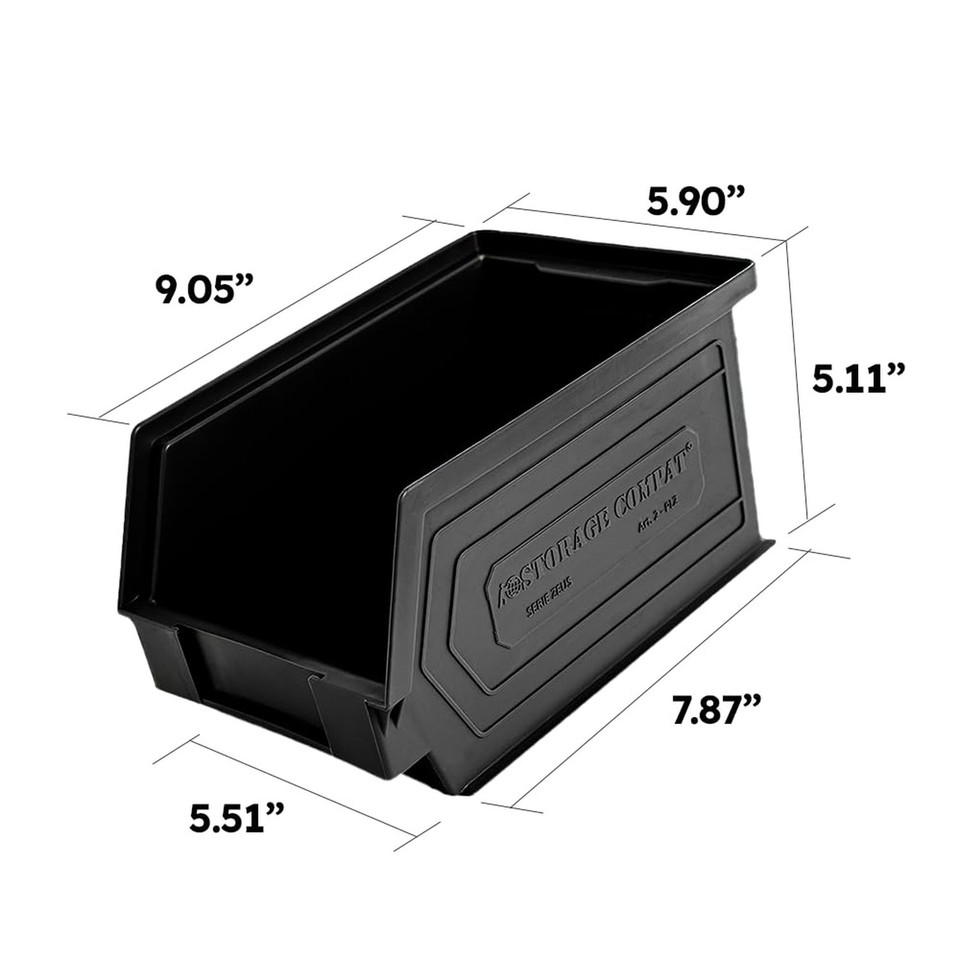 Plastic Storage Bins, Hanging, Stackable, Storage Organizer Bin for ...