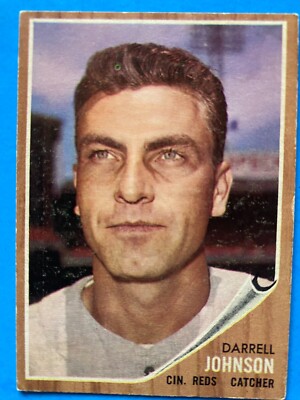 DARRELL JOHNSON - CINCINNATI REDS CATCHER - 1962 TOPPS BASEBALL CARD ...