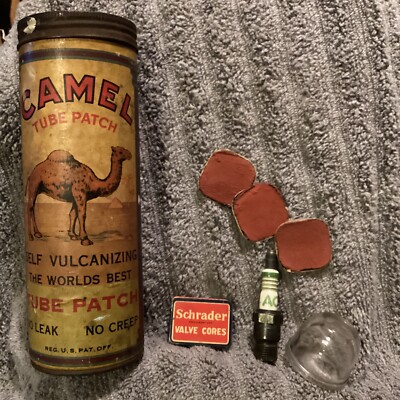 Vintage Genuine 1940’s Camel Tube Patch Kit w Original Tube Patches And ...