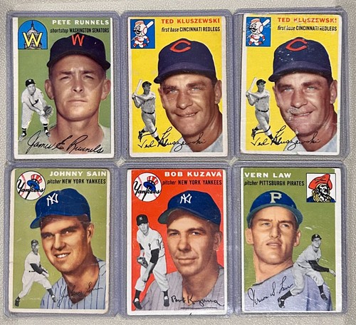 1954 Topps Baseball Lot 6 Cards Big Klu! | eBay