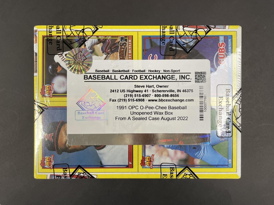 1991 OPC BASEBALL BOX BBCE AUTHENTICATED FASC | eBay