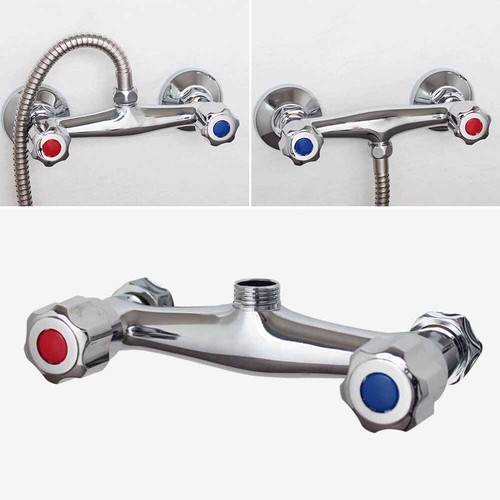 Messingventil Duschschlitzung Mixerventil Zwillings -Outlet Chrom ...