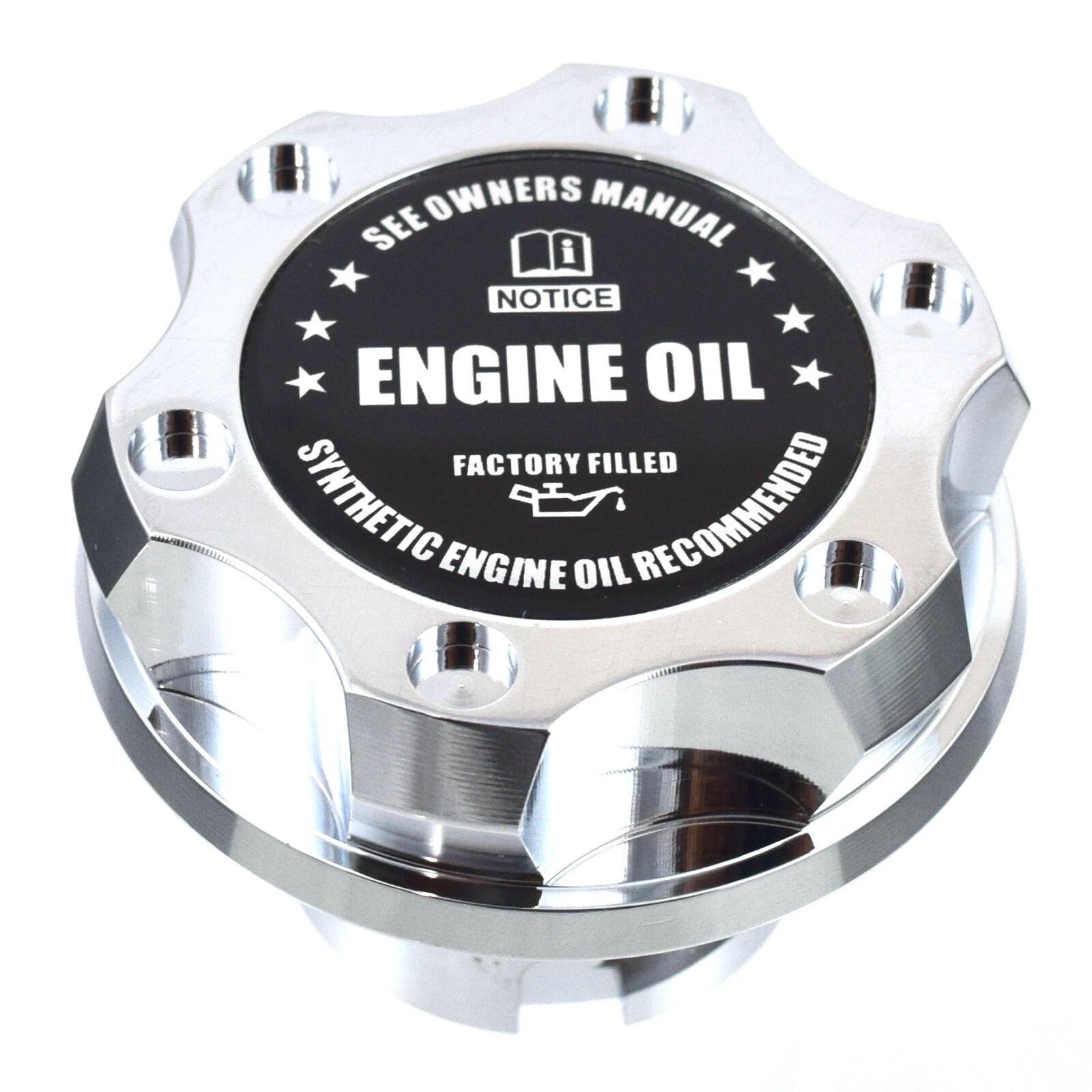 Chrome Billet Black Engine Oil Anodized Oil Cap Filler For C7 Corvette ...