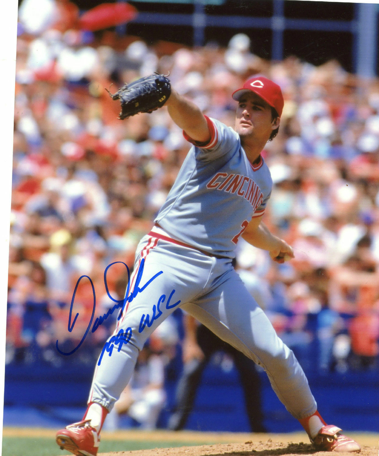 DANNY JACKSON CINCINNATI REDS 1990 WSC PITCHING AUTOGRAPHED 8X10 PHOTO ...