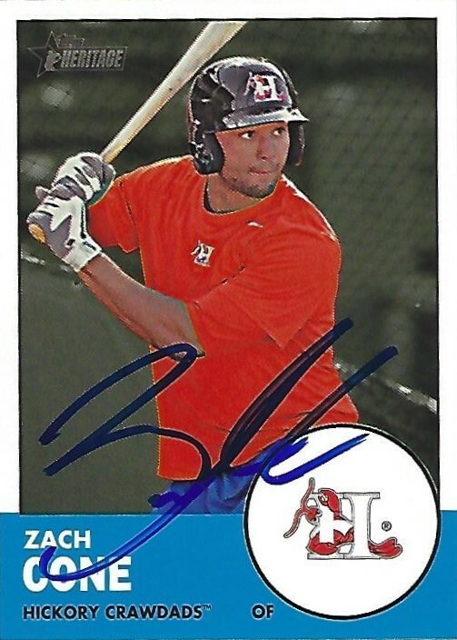 Autographed 2012 Topps Heritage Minors #45 Zach Cone Texas Rangers ...