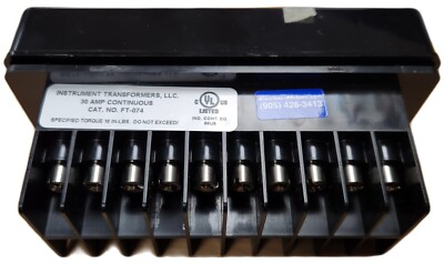 Test Switch, 10 Poles, 4 Voltage Poles, 6 Current Poles, Black Cover ...