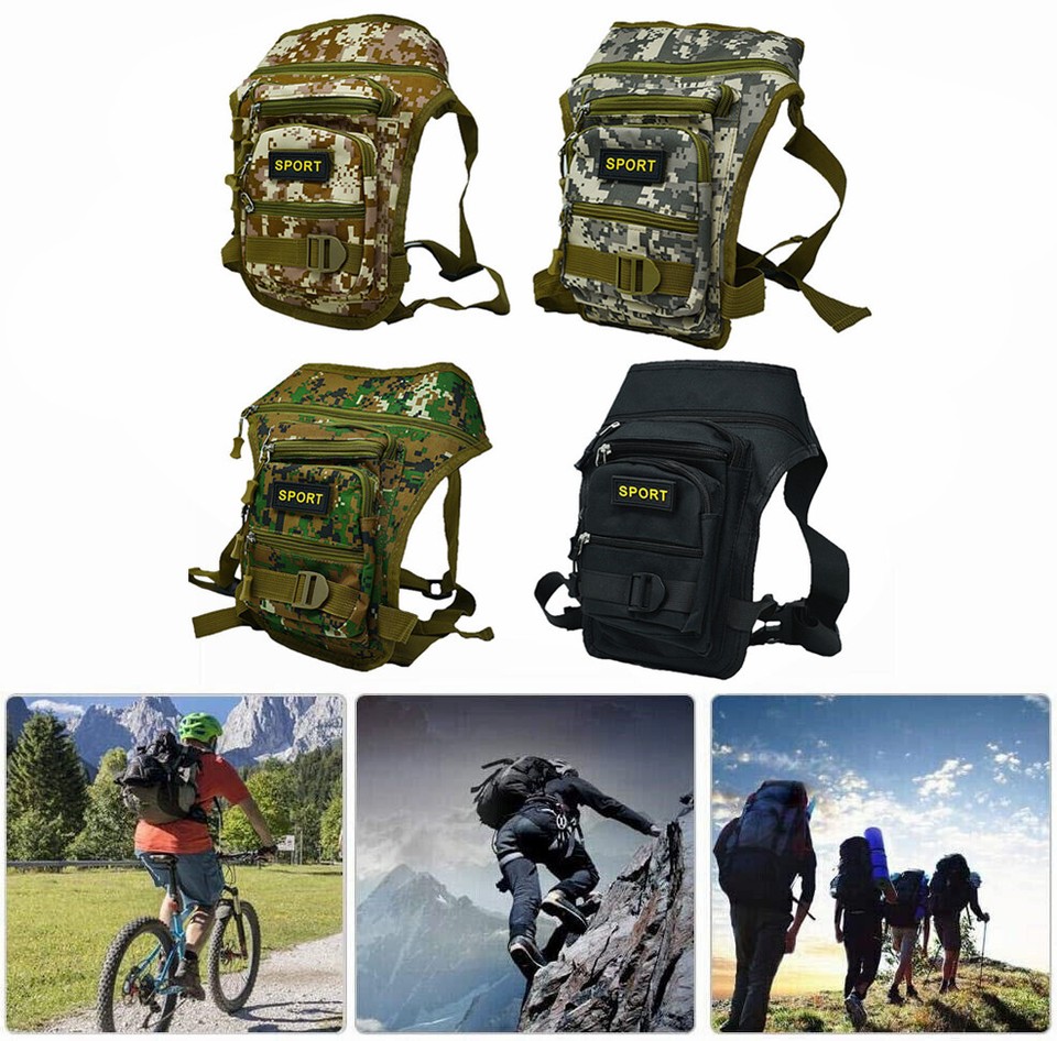 Waist Belt Fanny Pack Utility Holster Drop Leg Thigh Bag Outdoor Pouch ...