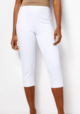 Joan Rivers Women's Plus Size Pull-On Capri Pants, White, 3XP | eBay