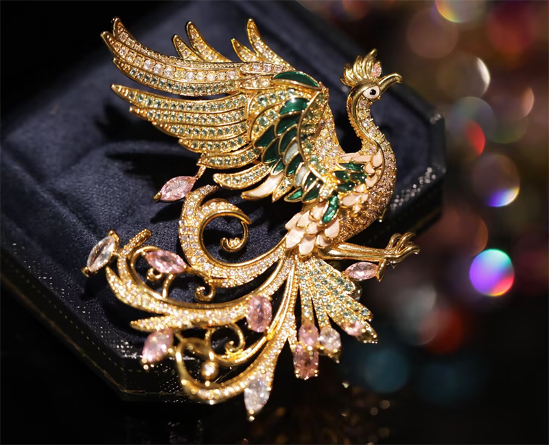 Luxurious Phoenix Divine Bird Brooch, High-Quality Animal Brooch 6.5CMX ...